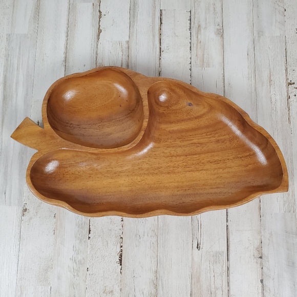 Vintage | Accents | Vintage Leilani Hawaii Large Monkey Pod Services ...